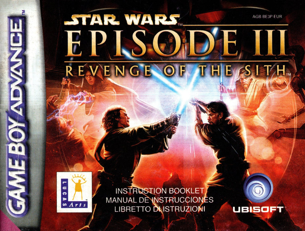 Manual - Star Wars Episode III: Revenge of the Sith - GBA - Super Retro ...