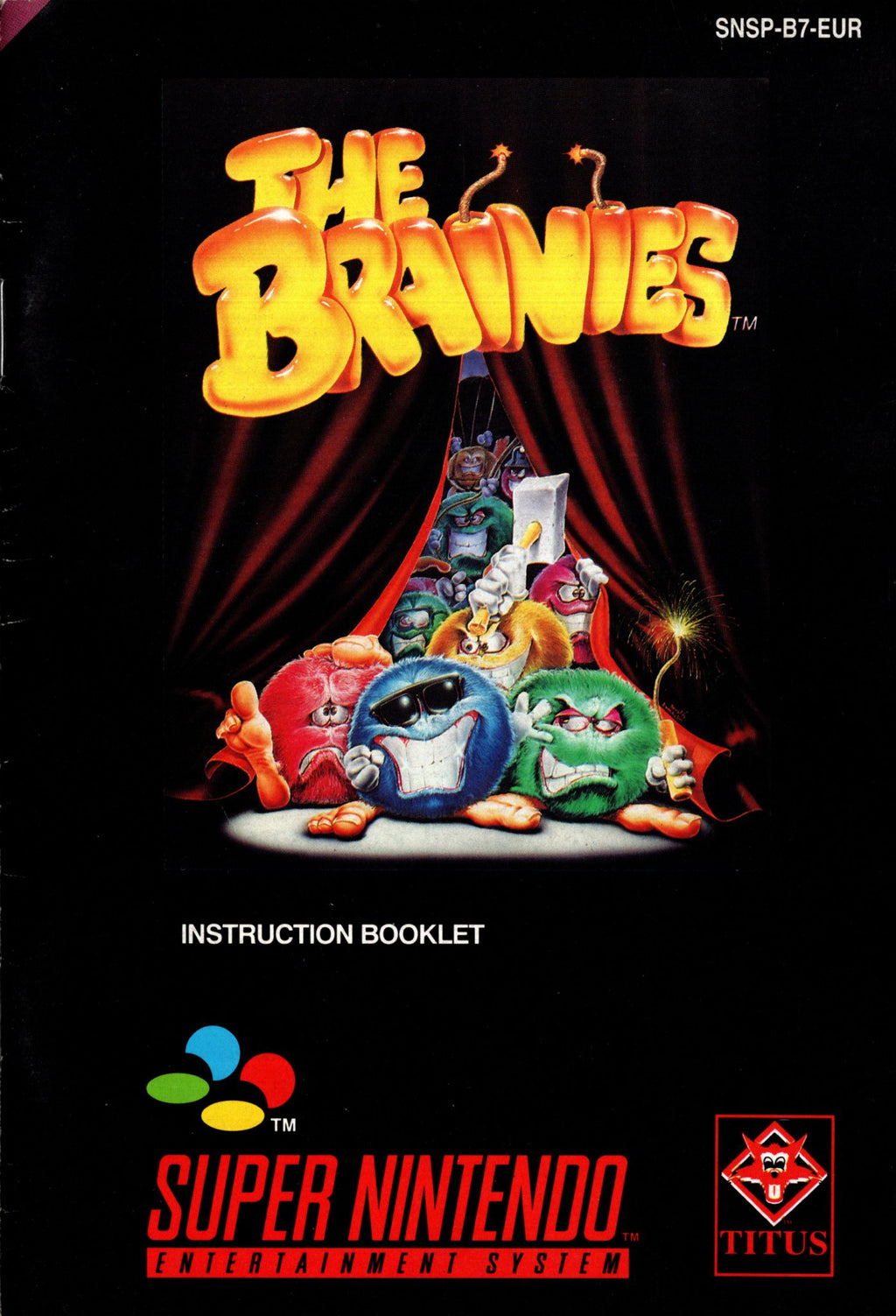 Manual - The Brainies - SNES - Super Retro - Manuals