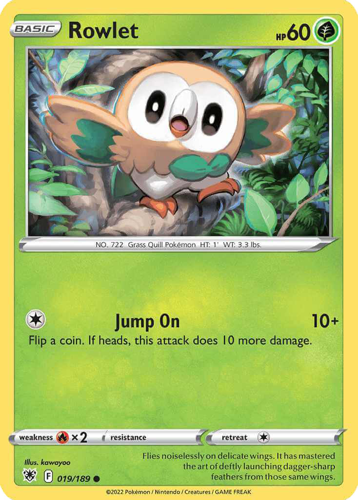 (19/189) Rowlet - Astral Radiance - Super Retro - Preowned Trading Cards