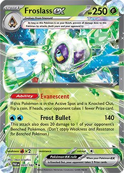 (3/182) Froslass EX - Paradox Rift - Super Retro - Preowned Trading Cards