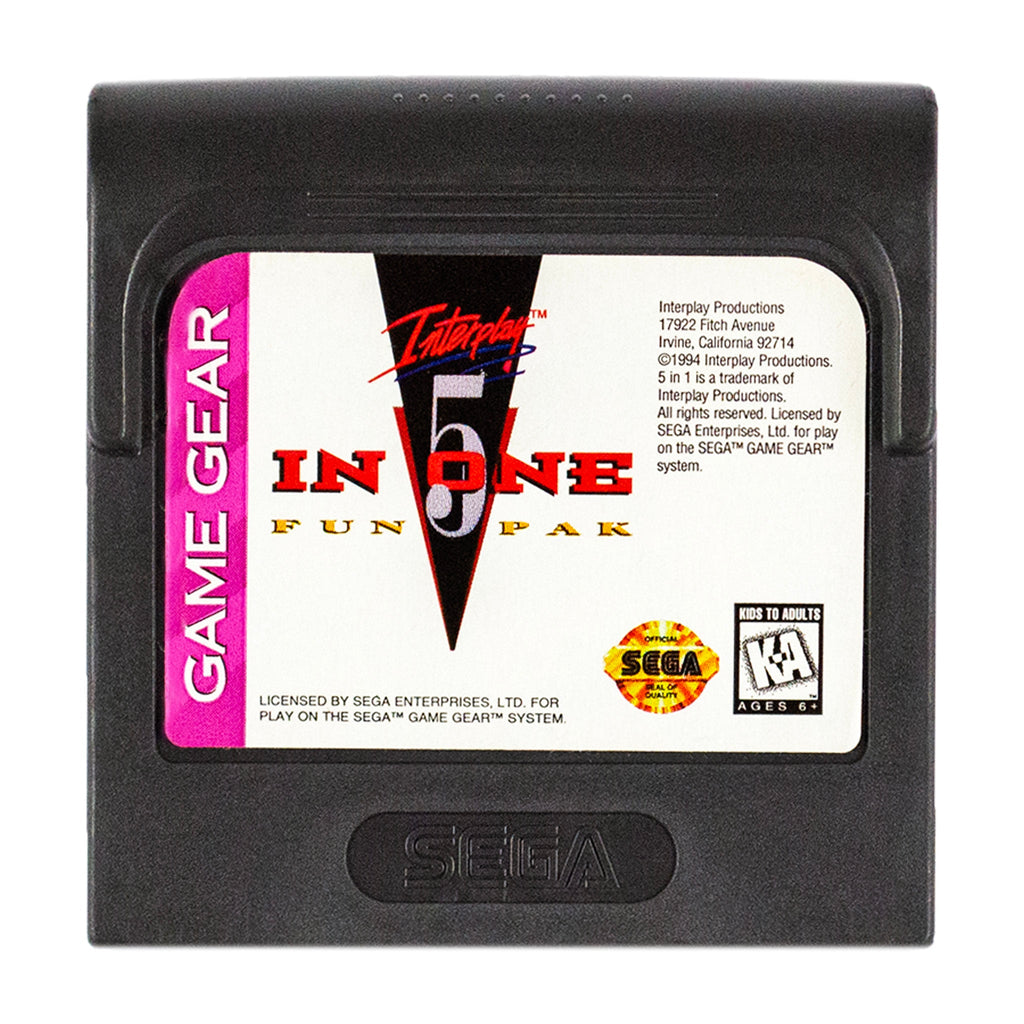 5 In One Fun Pak - Game Gear - Super Retro - Sega Game Gear