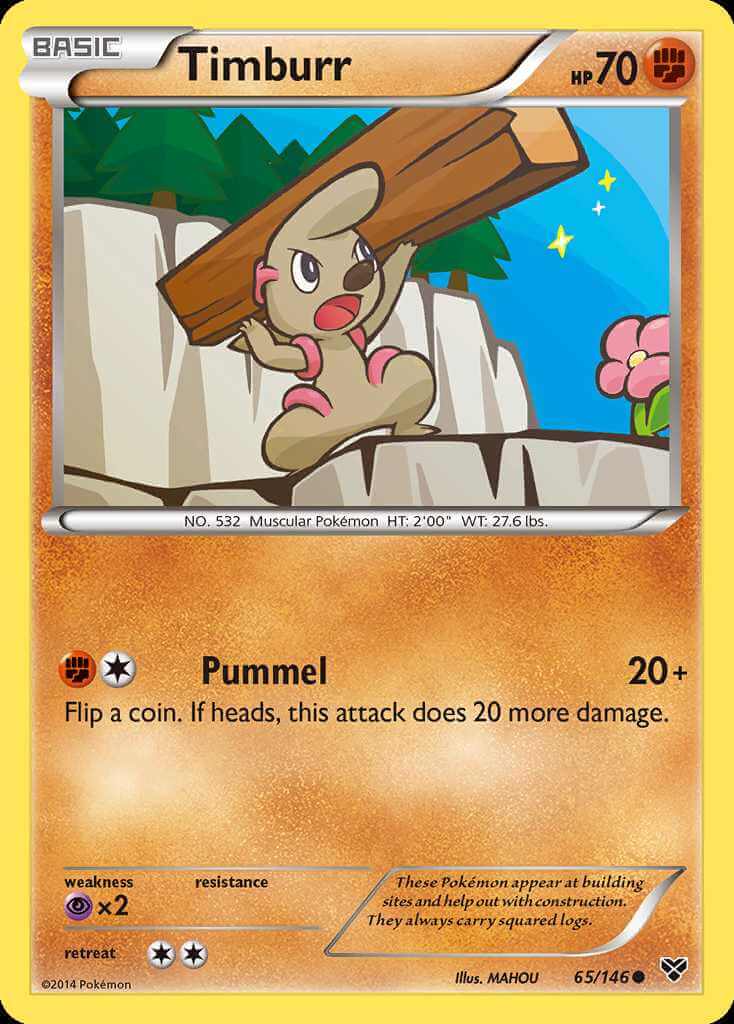 (65/146) Timburr - XY - Super Retro - Preowned Trading Cards
