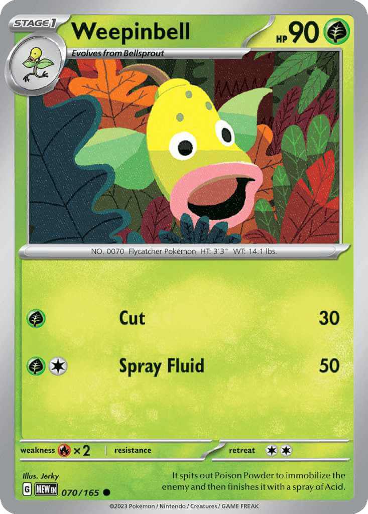 (70/165) Weepinbell - SV 151 - Super Retro - Preowned Trading Cards