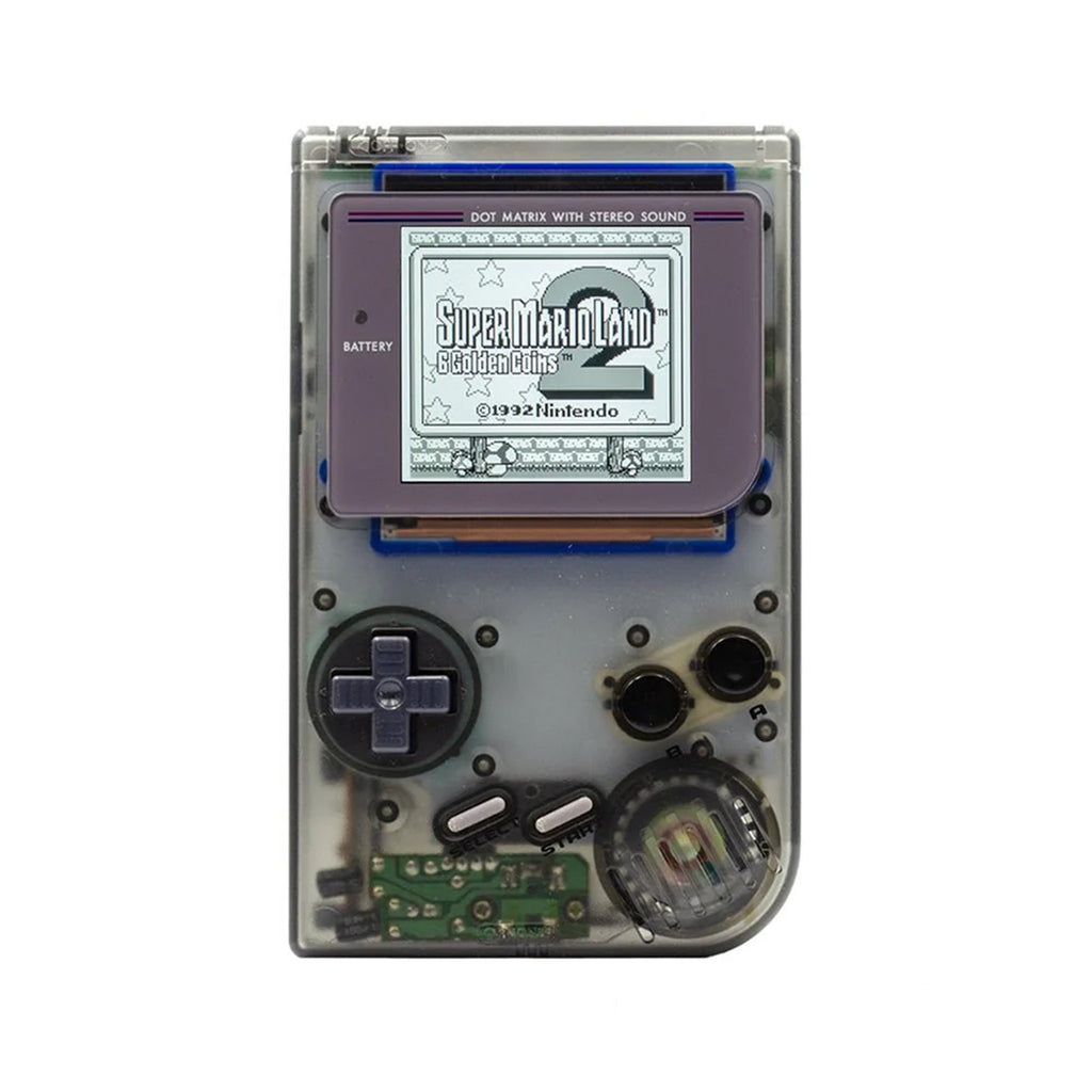 Console - Game Boy Classic (Clear Smoke) (BACKLIT) - Super Retro - Game Boy