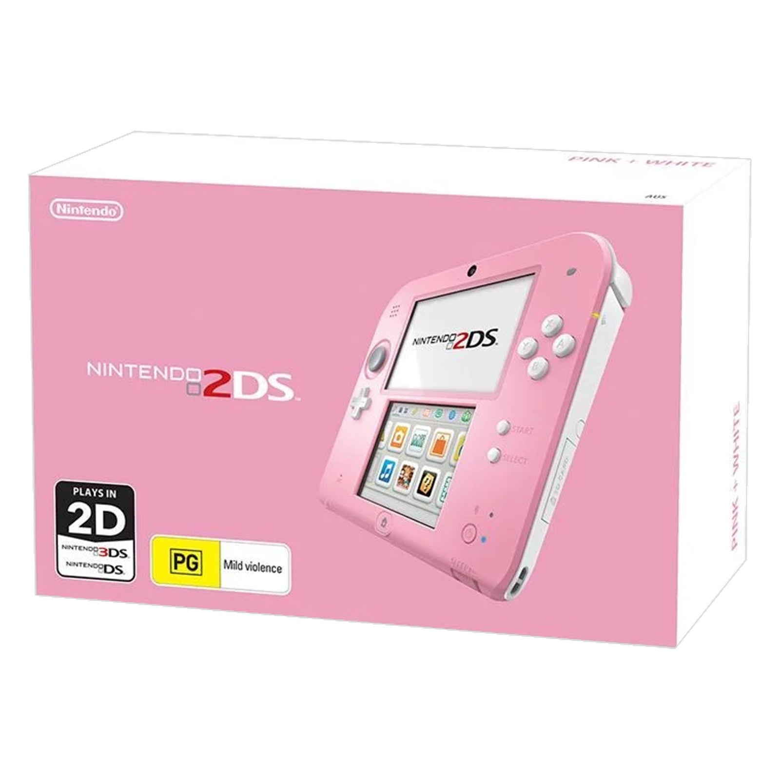 Console - Nintendo 2DS (Pink/White) - Super Retro - Nintendo 3DS