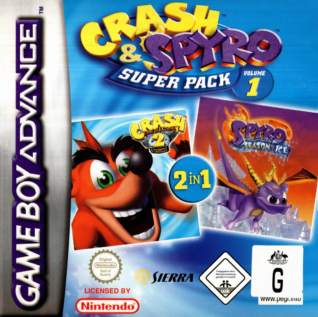 Crash & Spyro Superpack Vol 1 - GBA - Super Retro - Game Boy Advance
