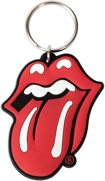Keychain - Rubber The Rolling Stones Tongue - Super Retro - Merchandise