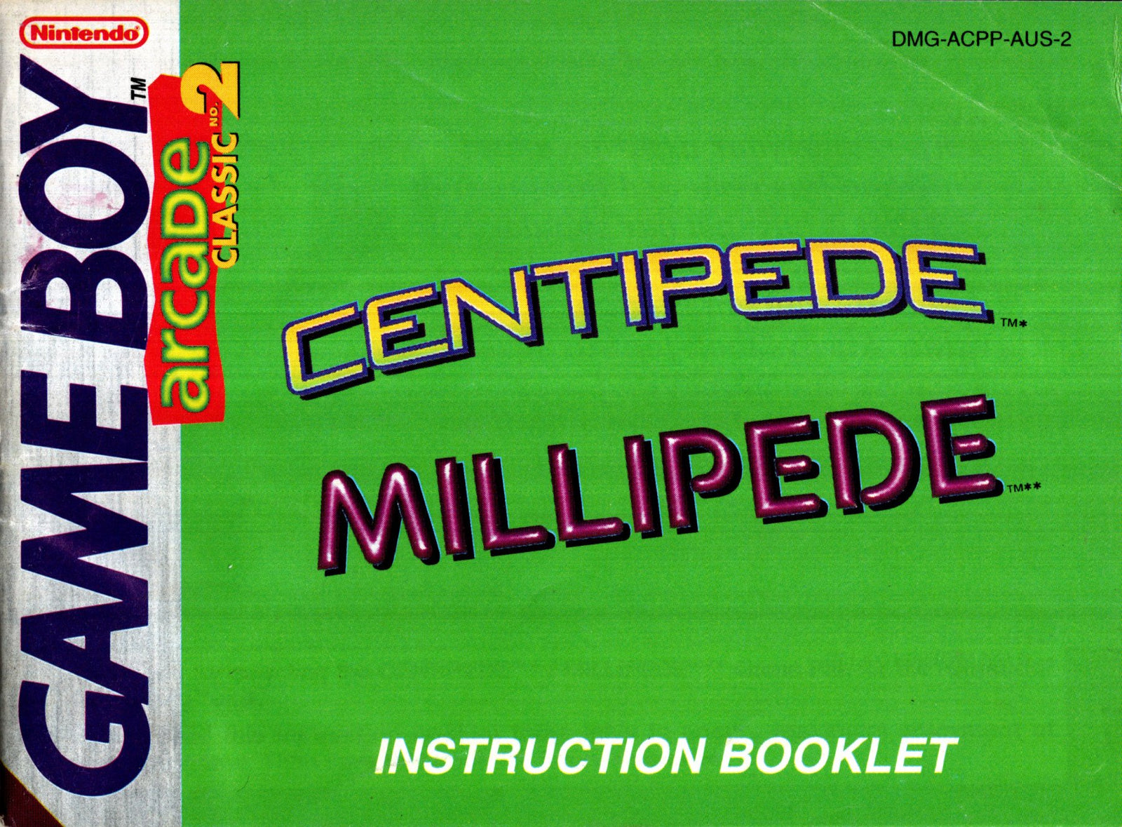 Manual - Arcade Classic No. 2: Centipede / Millipede - Super Retro ...