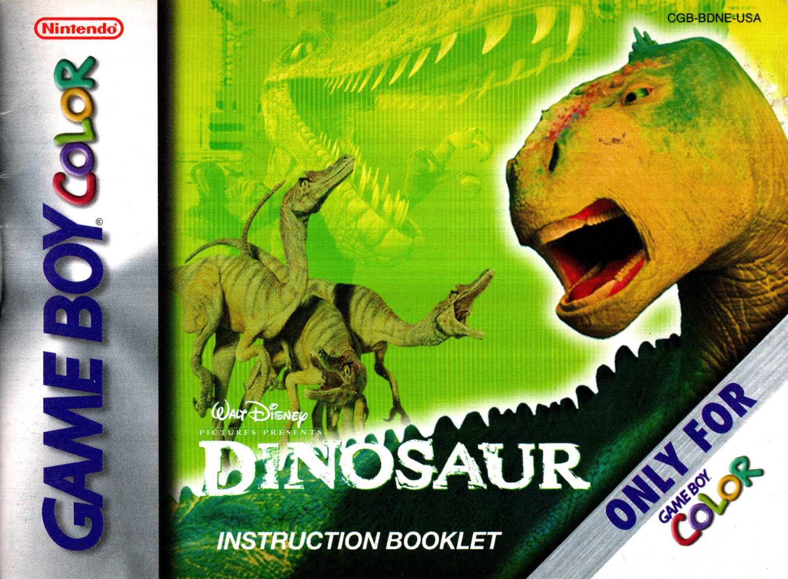 Manual - Disney's Dinosaur - Game Boy Color - Super Retro - Manuals