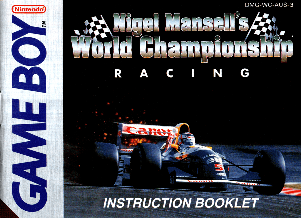 Manual - Nigel Mansell's World Championship Racing - Game Boy - Super ...