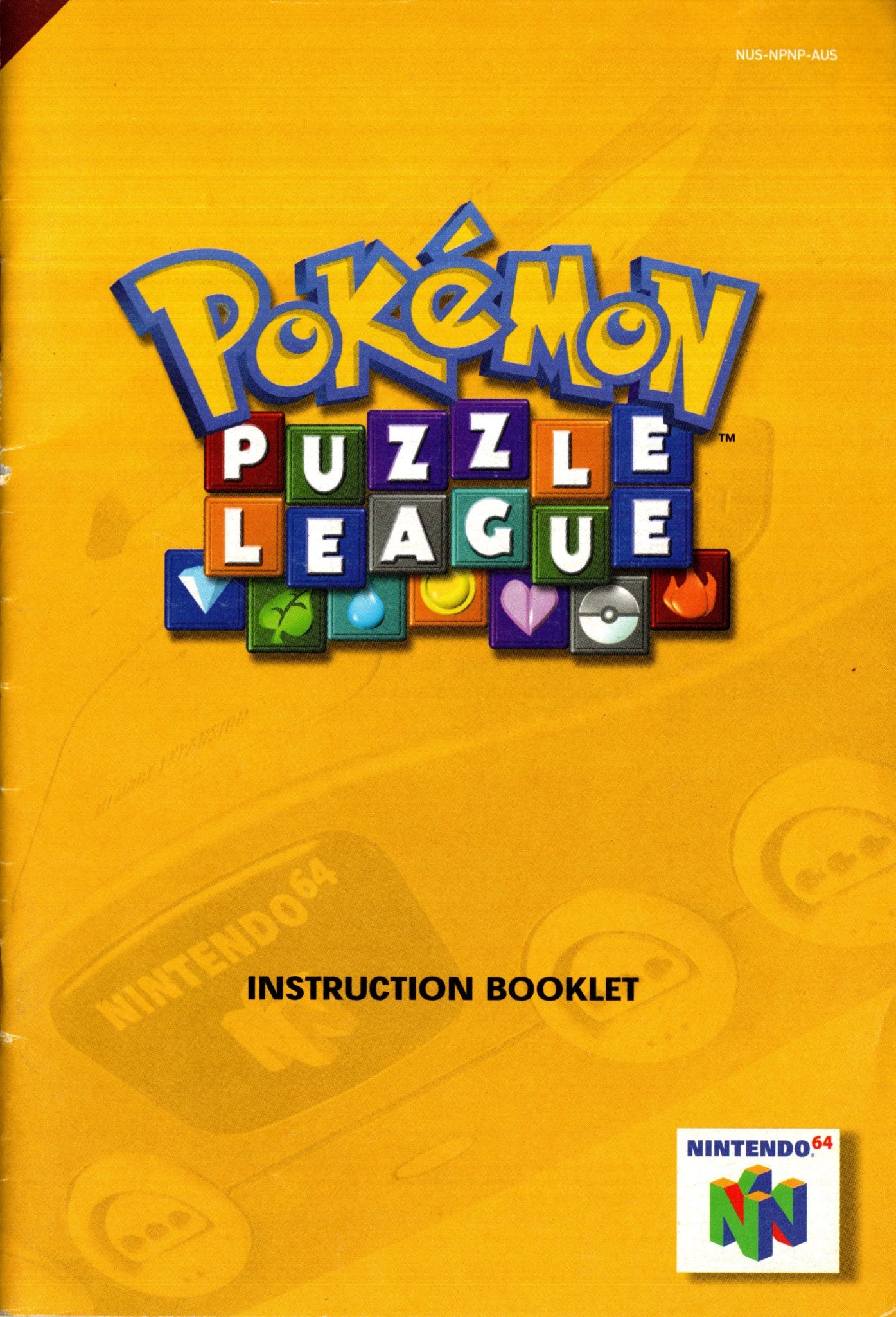 Manual - Pokemon Puzzle League - N64 - Super Retro - Manuals