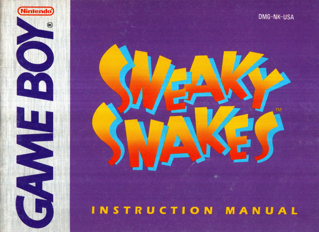 Manual - Sneaky Snakes - Super Retro - Manuals