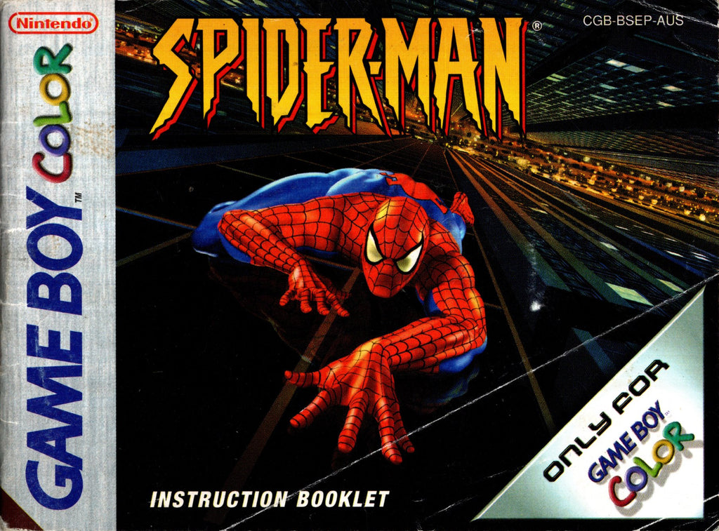 Manual - Spider-Man - Game Boy Color - Super Retro - Manuals