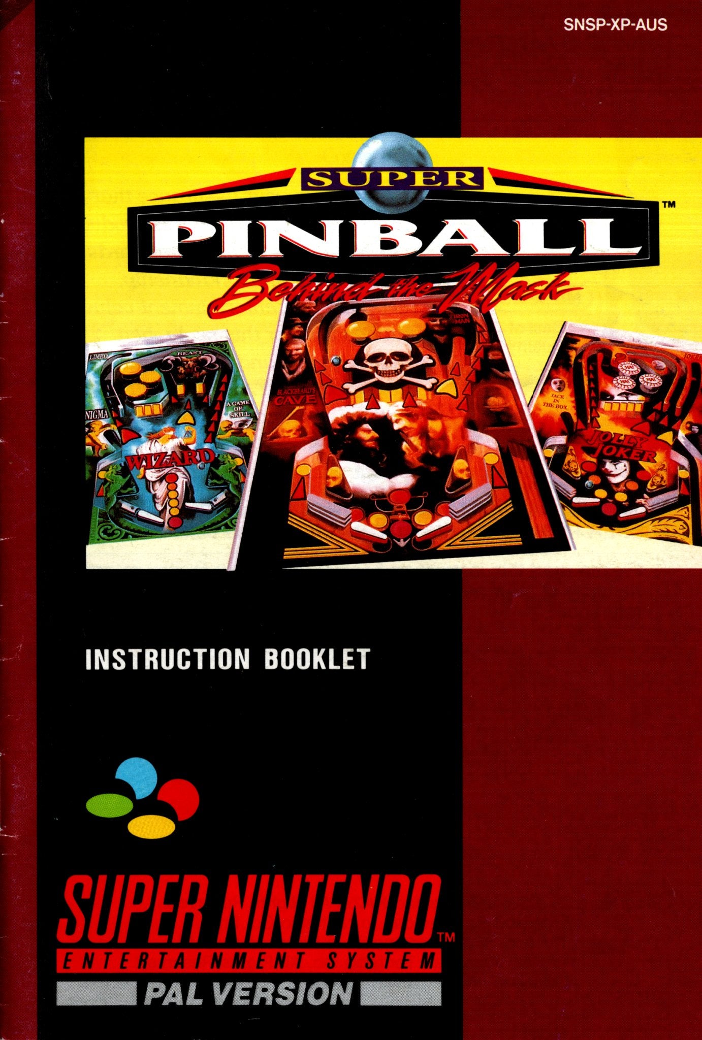 Manual - Super Pinball Behind the Mask - SNES - Super Retro - Manuals