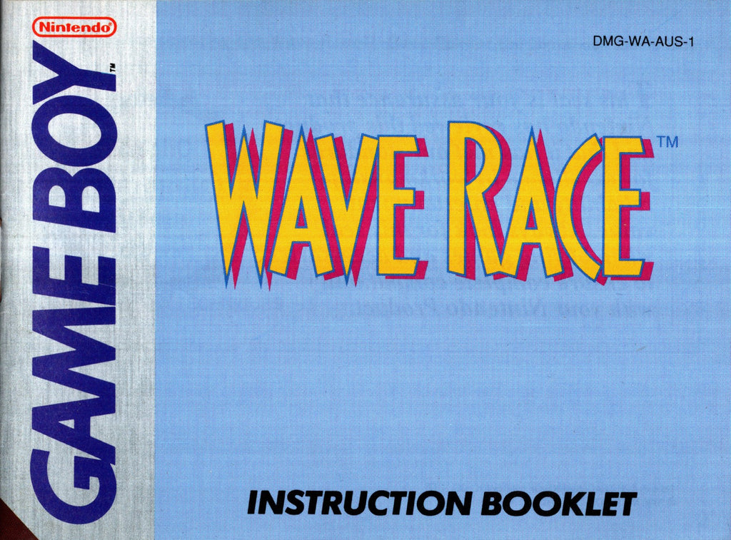 Manual - Wave Race - Game Boy - Super Retro - Manuals