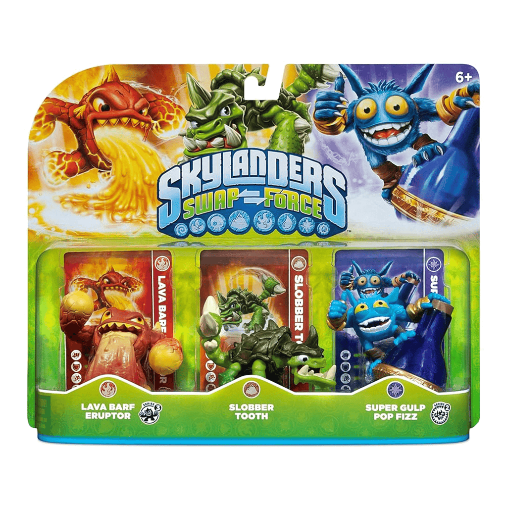 Skylanders Figure Pack - Lava Barf Eruptor / Slobber Tooth / Super Gulp ...