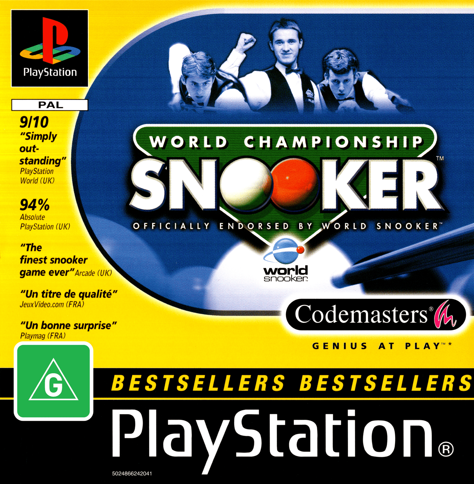 World Championship Snooker - PS1 - Super Retro - Playstation 1