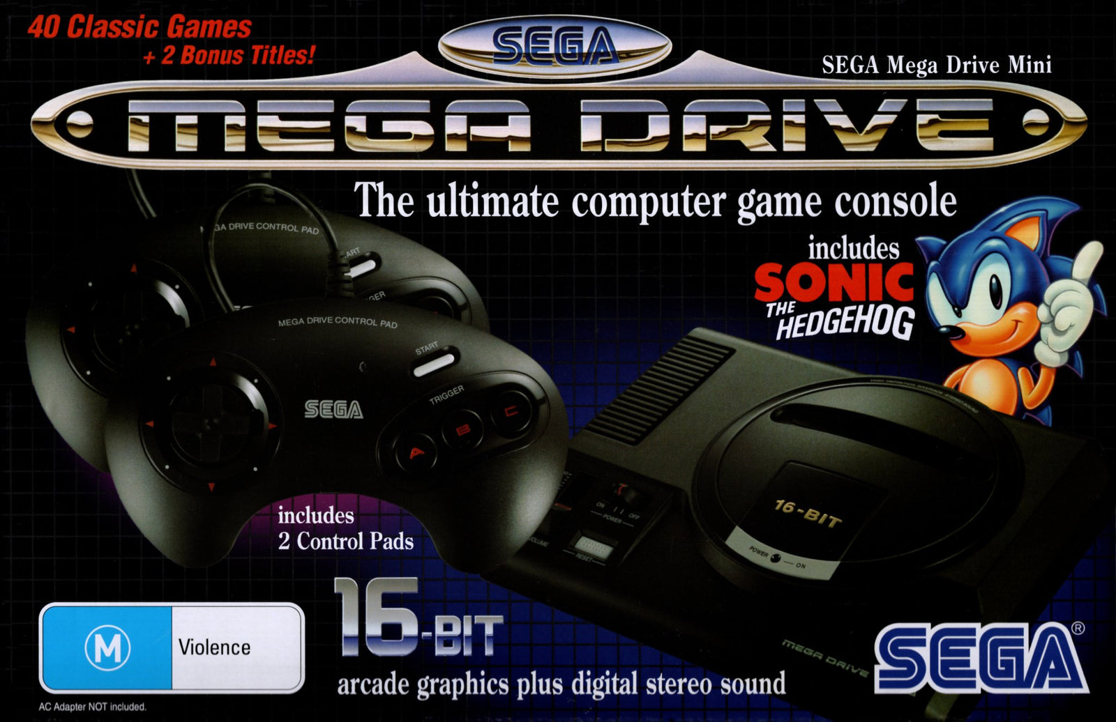 Console - Sega Mega Drive Mini - Super Retro - Mega Drive