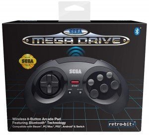 Controller - Mega Drive Bluetooth (Licenced) (Brand New) Black - Super ...