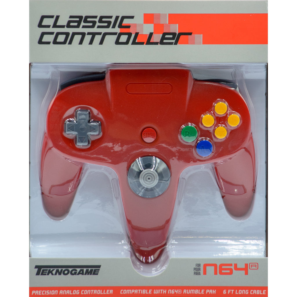 Controller - Nintendo 64 (New Generic) Red - Super Retro - N64