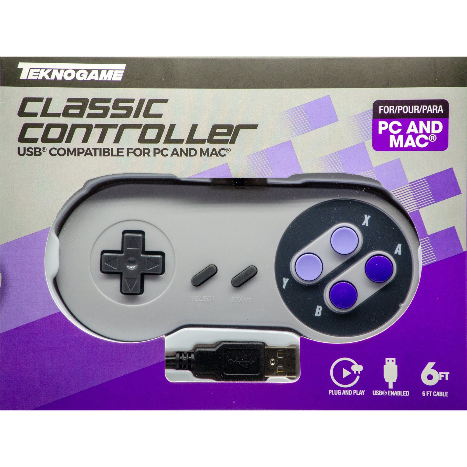 Controller - Super Nintendo USB - Super Retro - Super Nintendo