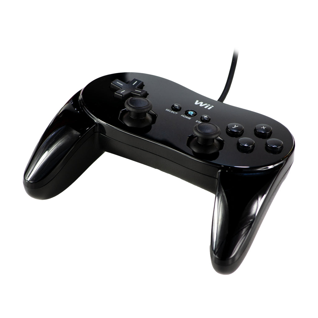 Controller - Wii Classic Pro (Black) - Super Retro - Wii