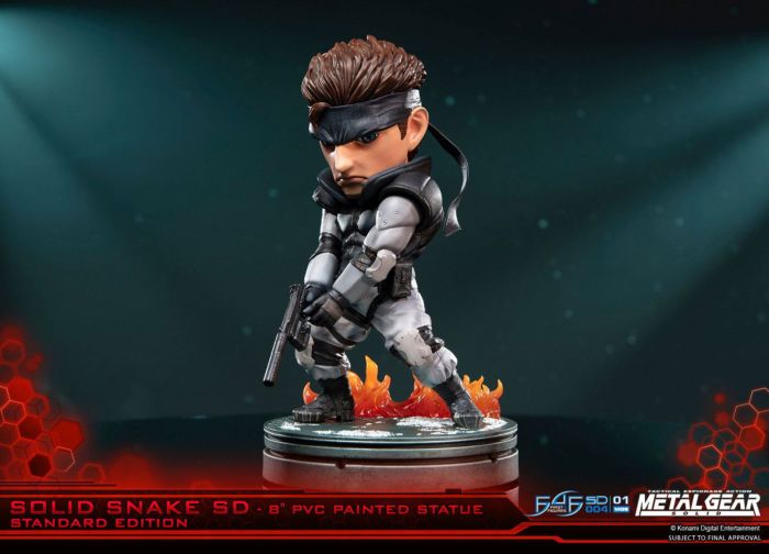 Metal Gear Solid - Solid Snake 8" PVC Statue - Super Retro - Figures