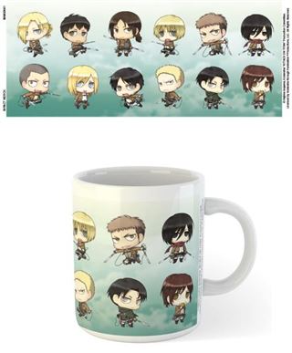 Mug - Attack on Titan Chibi Characters - Super Retro - Merchandise