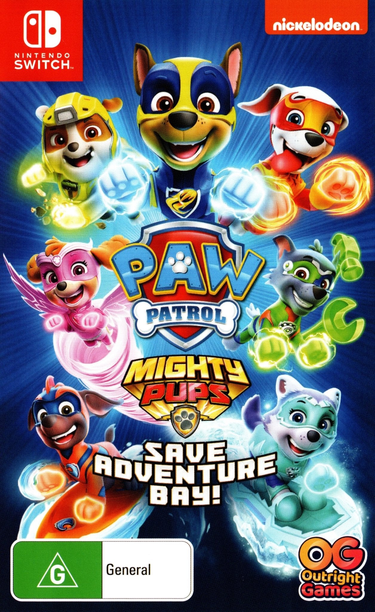 PAW Patrol Mighty Pups Save Adventure Bay - Switch - Super Retro ...