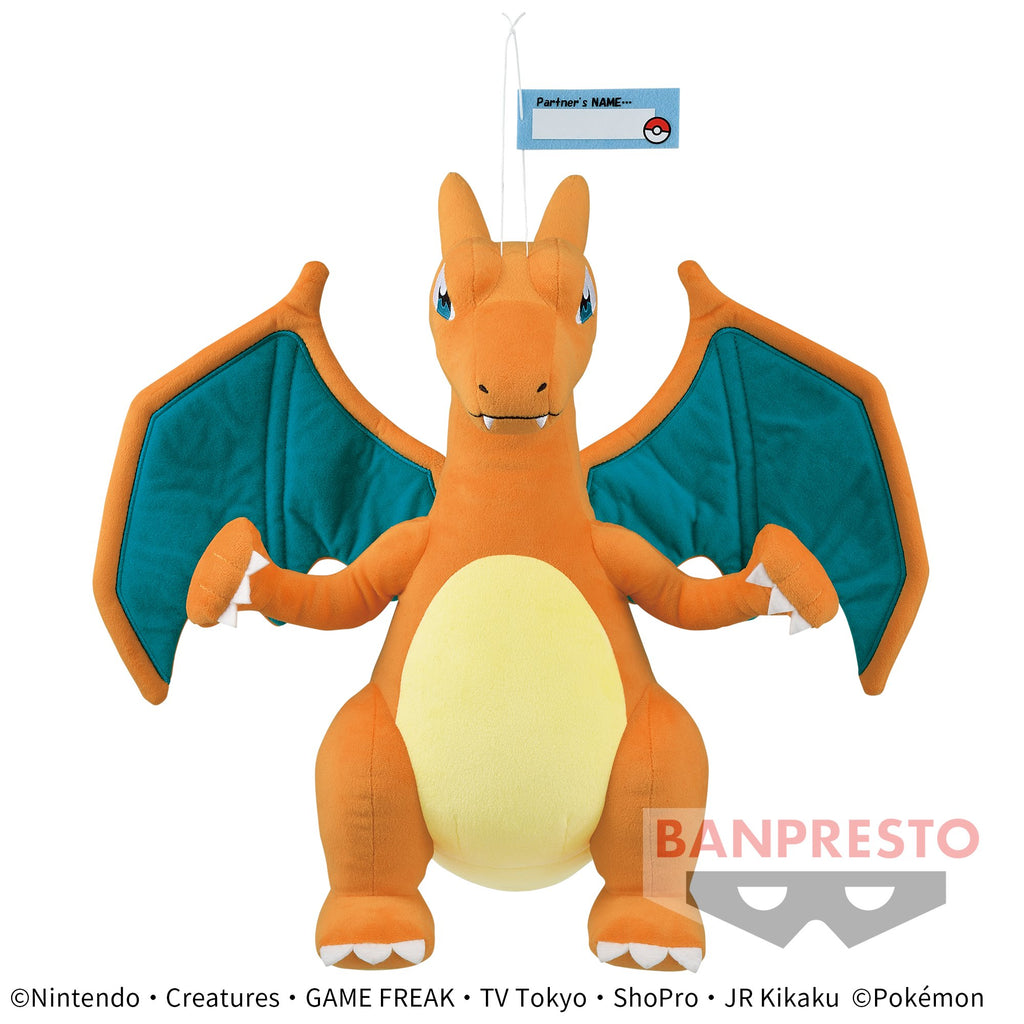 Pokemon Hello Partner Charizard Big Plush - Super Retro - Merchandise