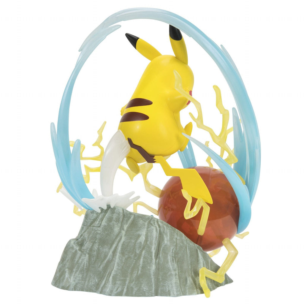 Pokemon Pikachu Deluxe Collector Light-Up Statue - Super Retro - Figures