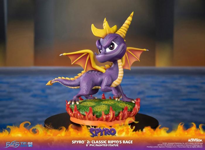 Spyro 2 - Classic Ripto's Rage 8" PVC Statue - Super Retro - Figures