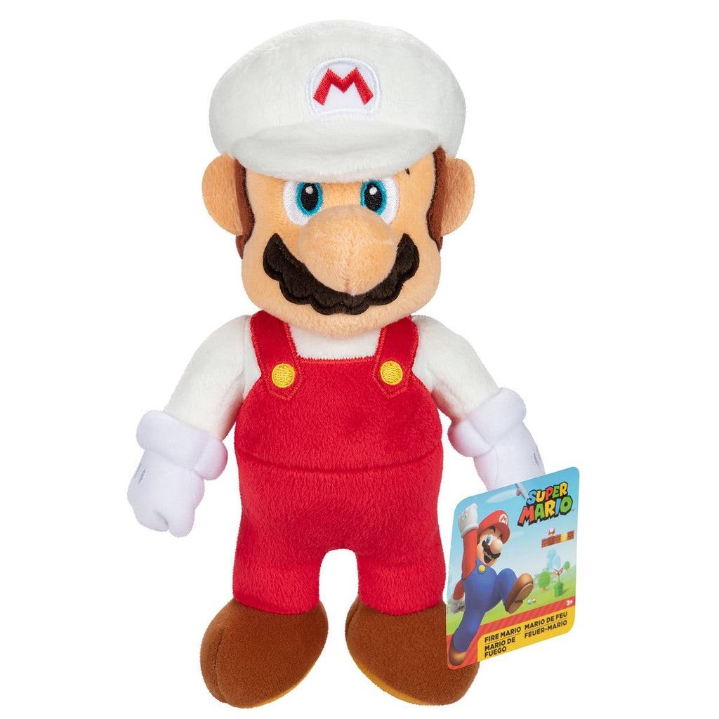 Super Mario Bros. Fire Mario Plush 9" - Super Retro - Merchandise